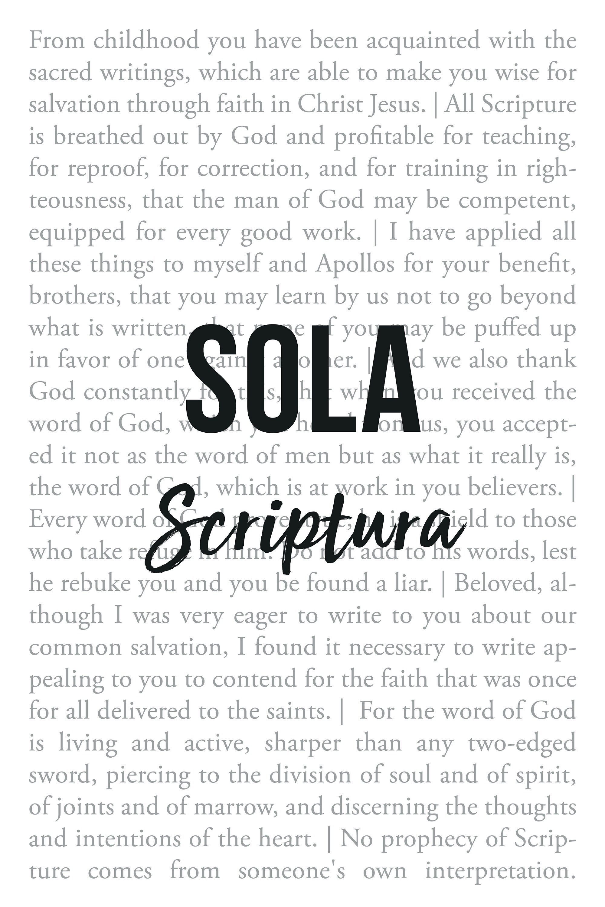 5 Solas Series Print Set / Scripture Art / Bible Verse Wall Decor / Reformed Theology - Etsy