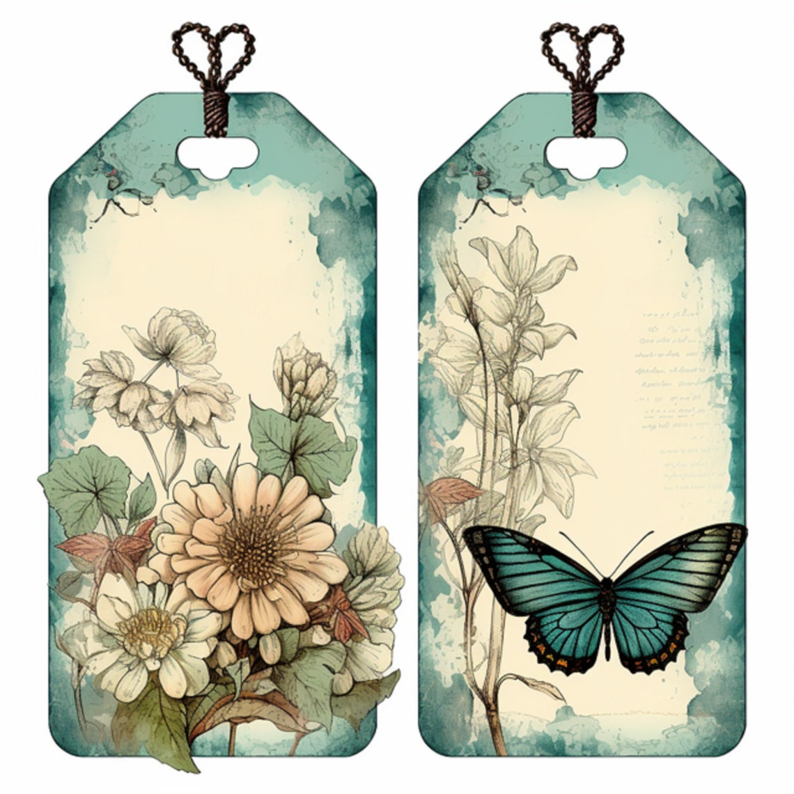 Junk Journal Tags Digital Downloads .PNG - Etsy
