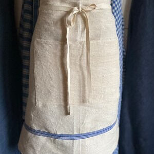 Antique Linen Cafe Apron/antique Linen Apron/antique Linen Bistro Apron ...