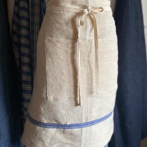 Antique Linen Cafe Apron/antique Linen Apron/antique Linen Bistro Apron ...