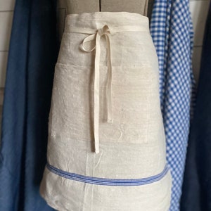 Antique Linen Cafe Apron/antique Linen Apron/antique Linen Bistro Apron ...