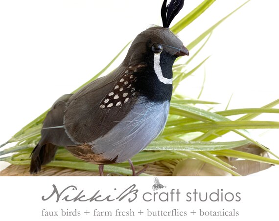 6.5 Artificial Quail Quail Bird Faux Quail Quail - Etsy