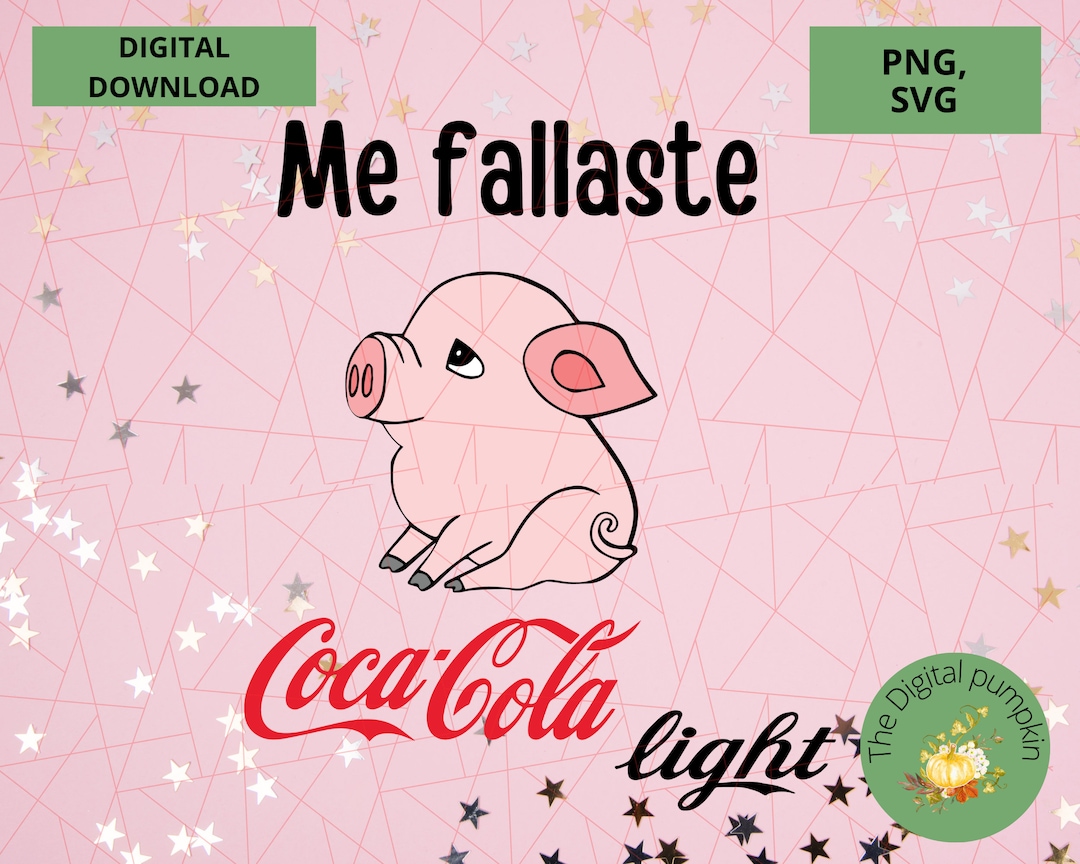 Me Fallaste Coca Cola Light SVG, PNG - Etsy