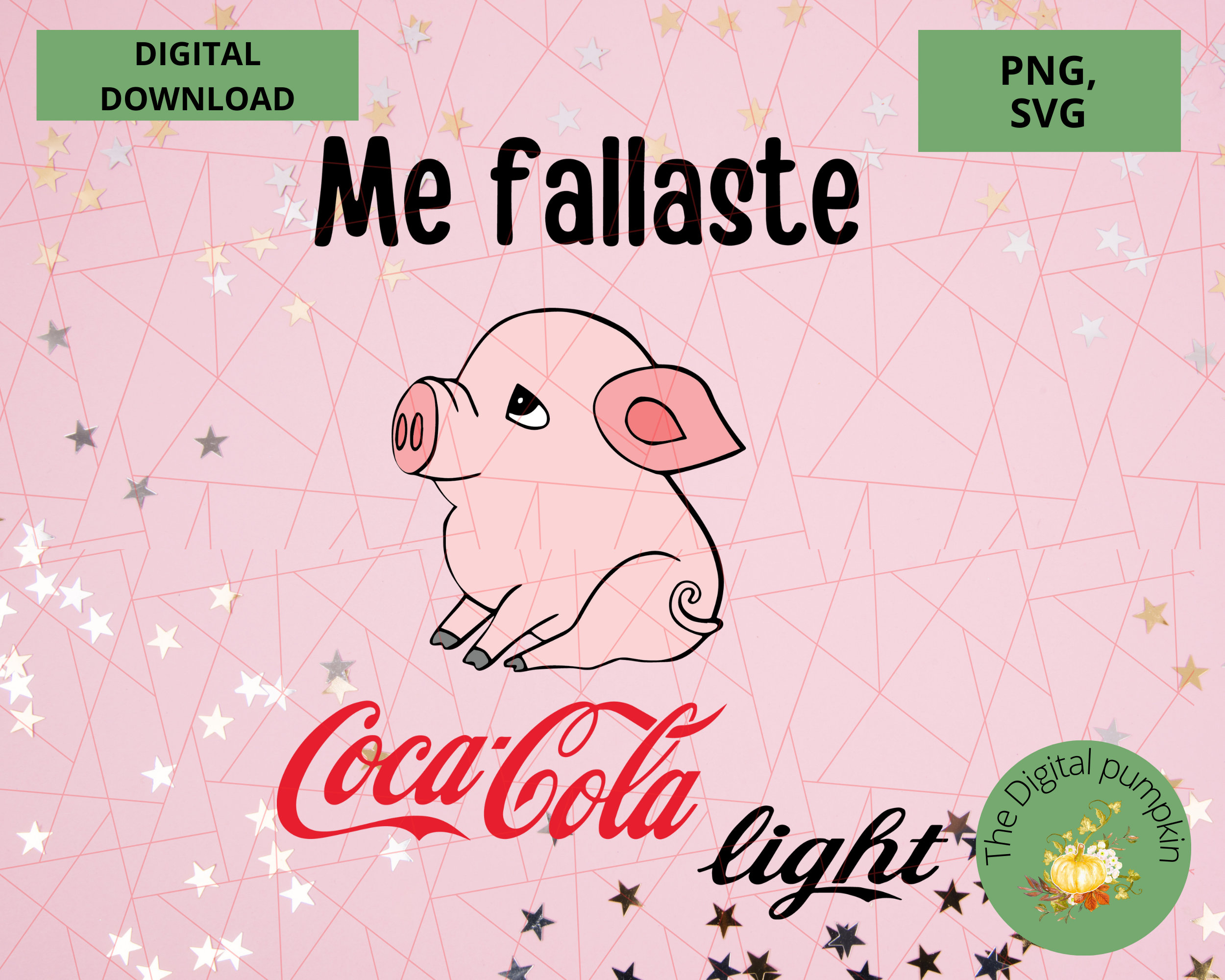 Me Fallaste Coca Cola Light SVG, PNG - Etsy