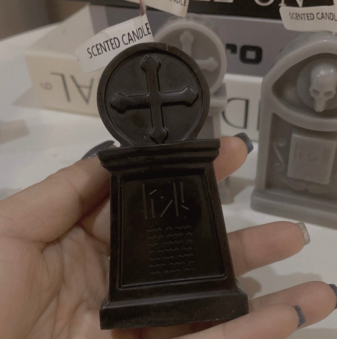 Halloween Tombstone Silicone Candle Mould, Halloween, Cross, Tomb ...
