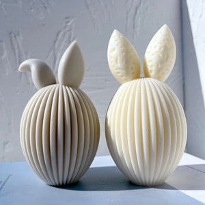 Ribbed Bunny Candle Silicone Mould, Candle Making, Tool, Supply, Animal ...