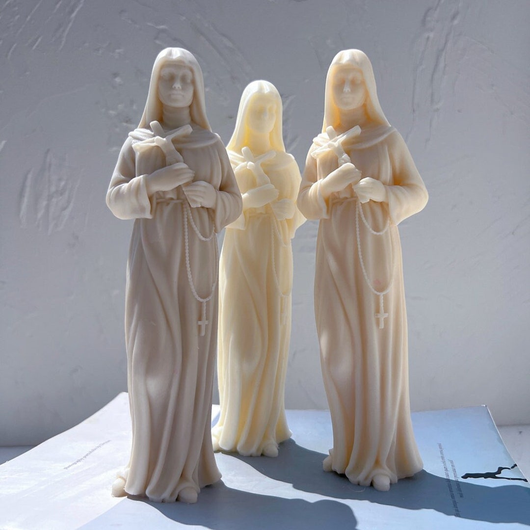 St. Rita Silicone Mold, Holy Characters, Religious, Christmas, Candle ...