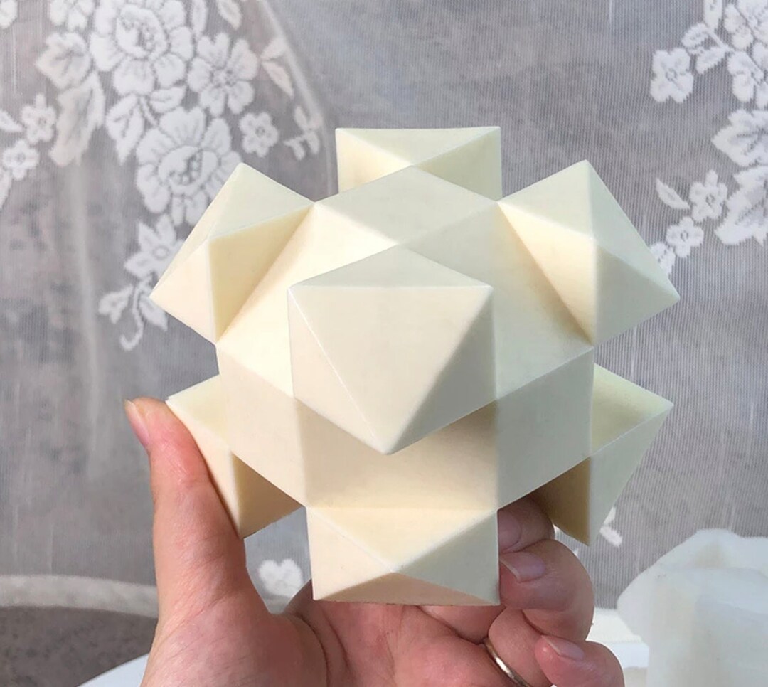 Spike Candle Silicone Mould, Spike, Cube, Abstract, Geometric ...