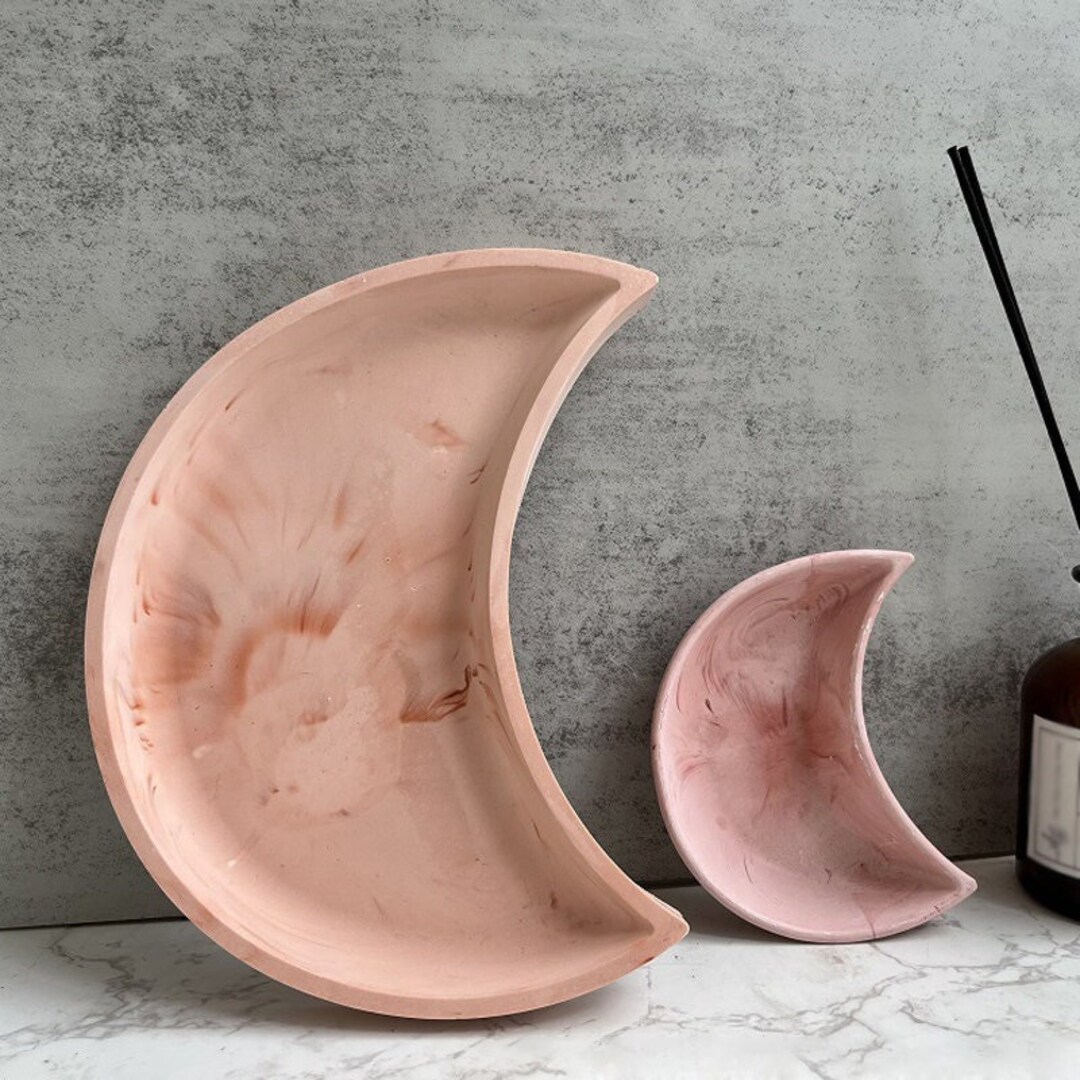 Half Moon Tray Silicone Mould, Moon, Lunar, Concrete, Aesthetic, Tray ...