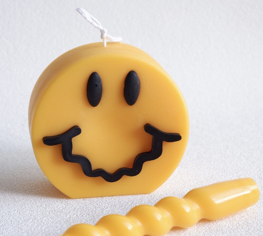 Smiley Emoji Candle Silicone Mould, Candle Making, Tool, Supply, Happy ...