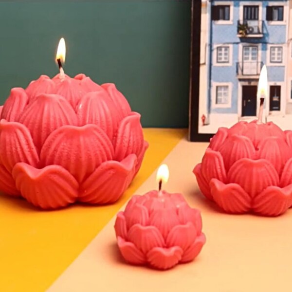 Lotus Flower Candle Molds - Etsy