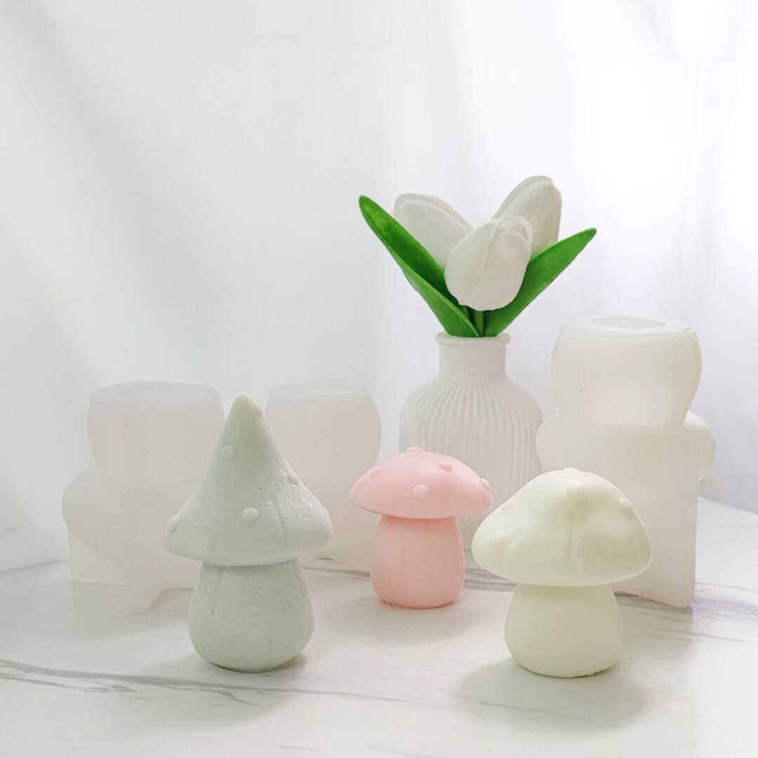Mushroom Silicone Candle Mould, Cute, Christmas House, Sculptural ...