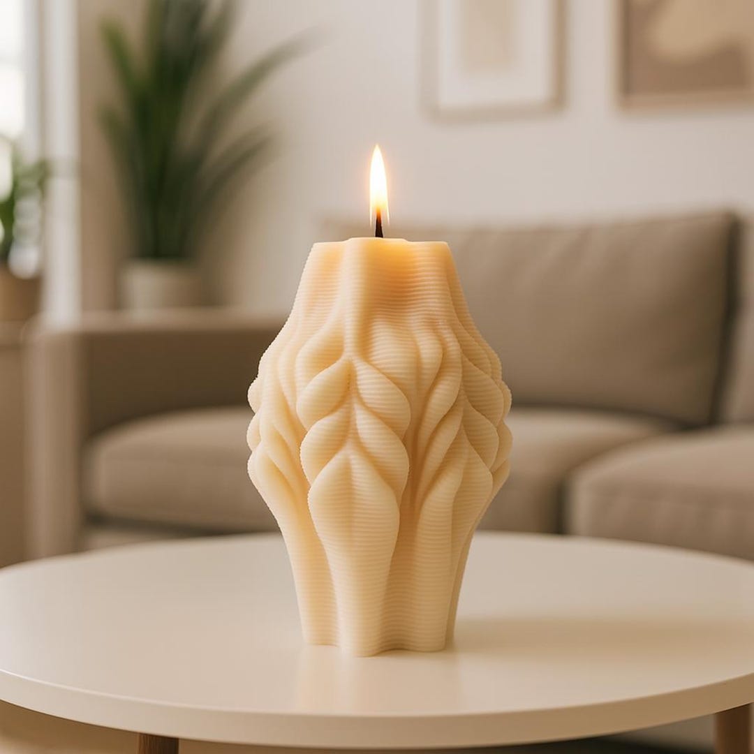Ripple Wave Candle Mould, Twist, Wave Candle, Ribbed Candle, Minimalism ...