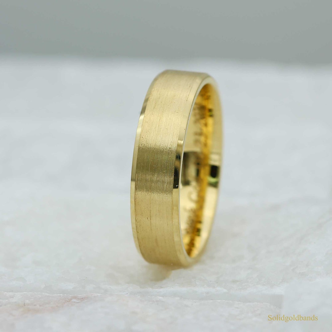 7MM Solid Gold Wedding Band - 10k, 14k, 18k for Men and Women ...