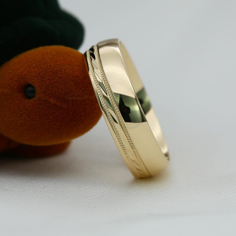 Solid Gold Dome Wedding Band – 6mm Comfort Fit, 10K/14K/18K Yellow ...