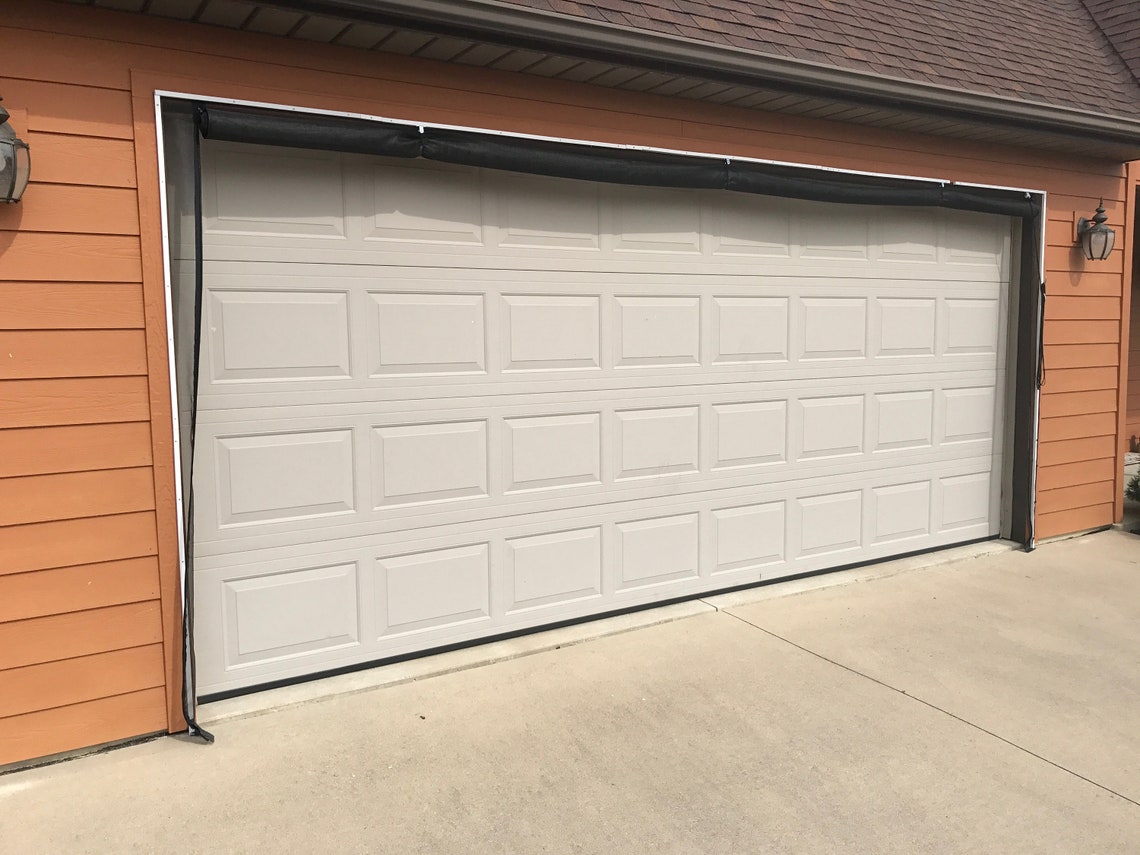 Zip-roll Brand, 8x8 Garage Door Screen, Outdoor Garage Space Bug Screen ...