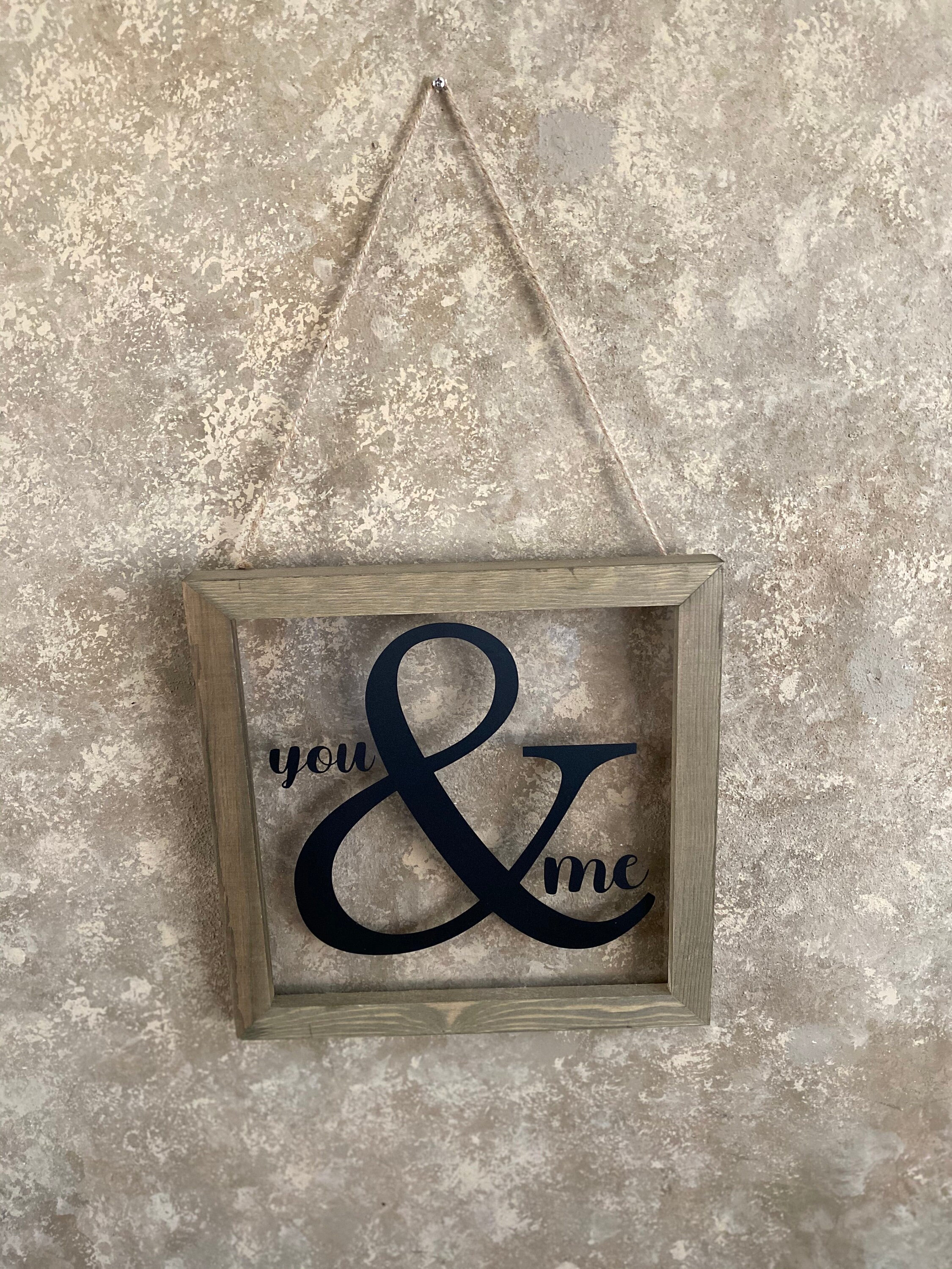 Rustic you & Me Sign - Etsy