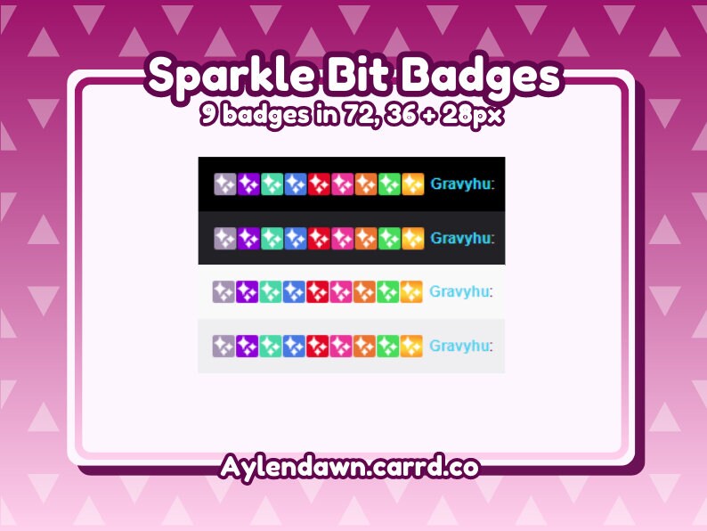 Minimal Sparkle Bit Badges for Twitch bit Badges Twitch Sub Badges ...