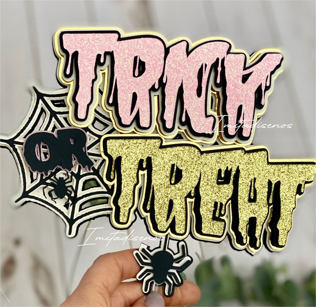 Caketopper TRICK OR TRACK. Digital Cut File for Cameo and Cricut ...