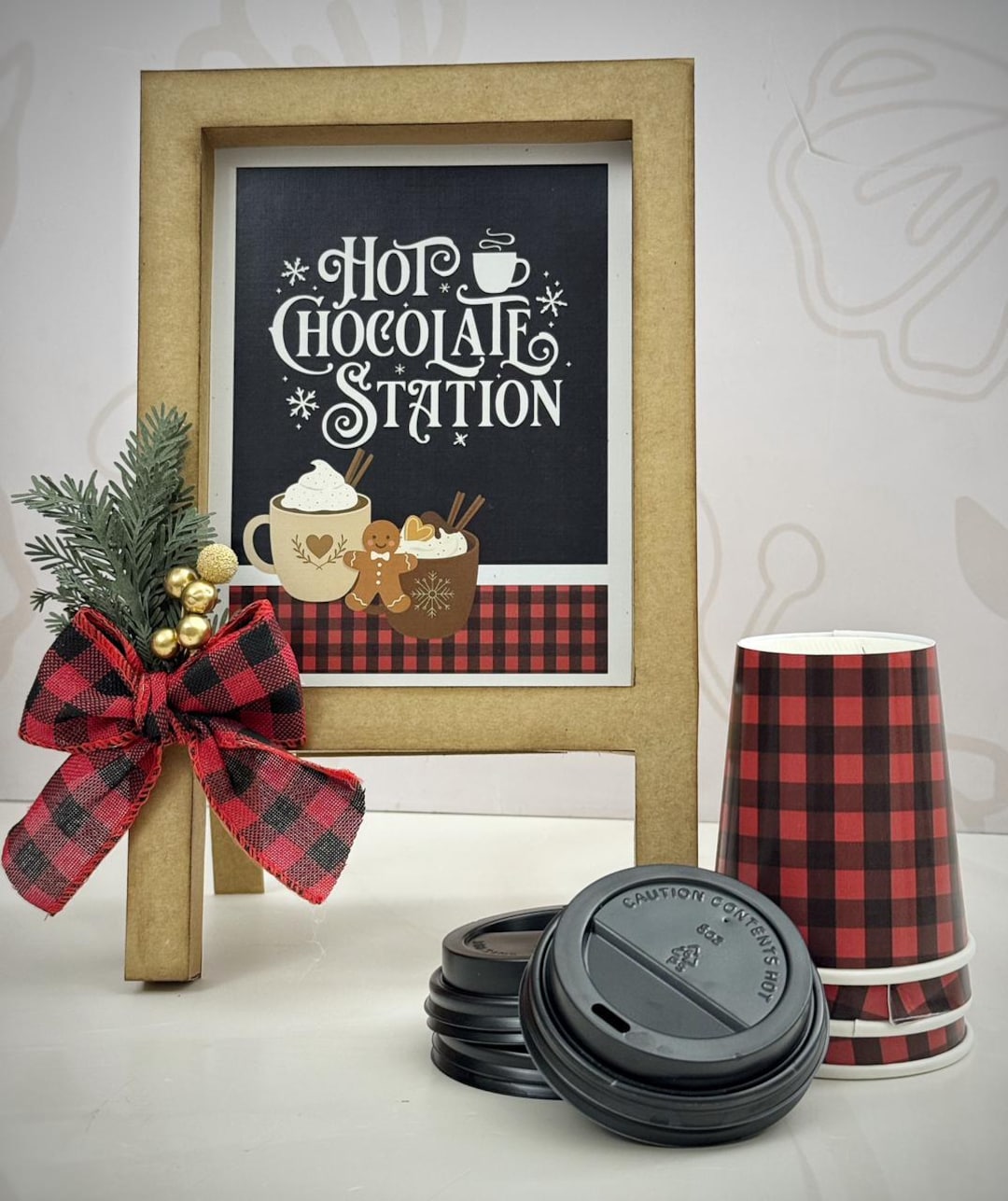 Letrero Hot Chocolate Station SVG Cartel Navideño Imprimible Decoración ...