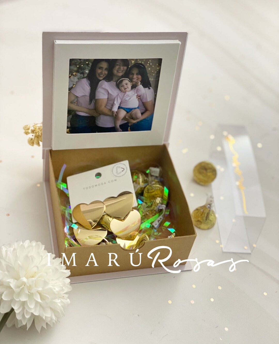 Molde De Caja Tipo Cofre Dia De Las Madres Fácil Armado Plantilla De