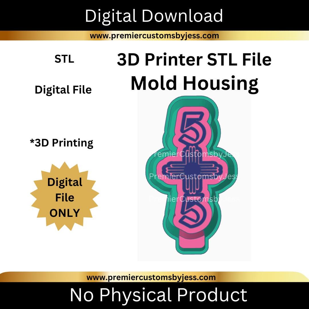 505 Zia New Mexico Car Freshie Housing STL File, STL 3D Printer File ...