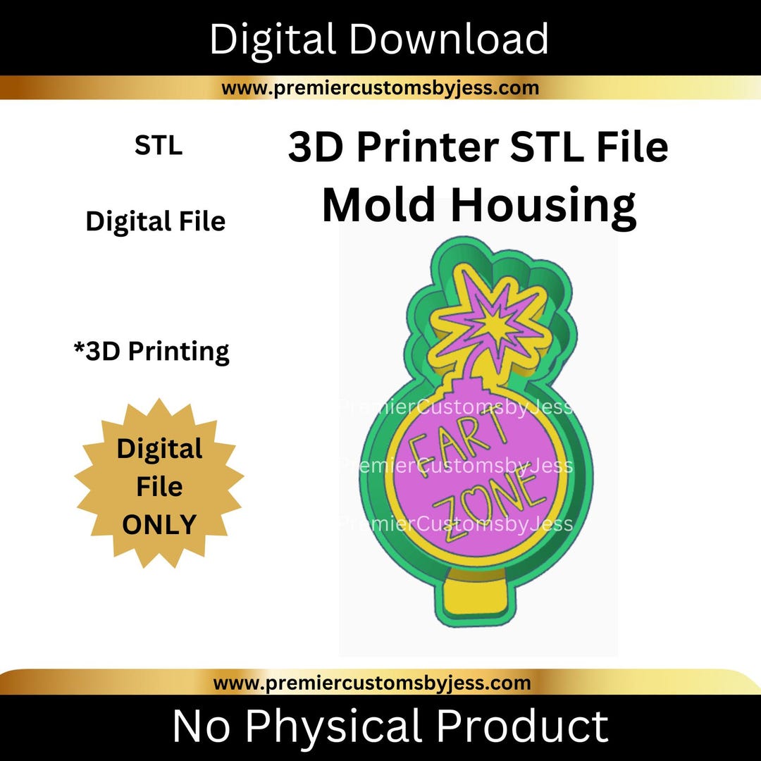 Fart Zone - Car Freshie Housing STL File, STL 3D Printer File, Digital ...