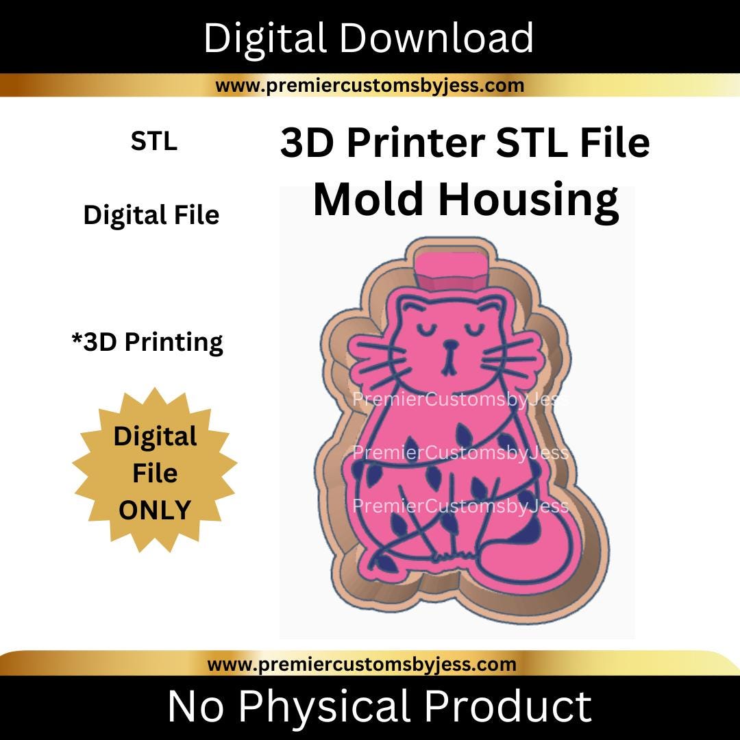 Cat Car Freshie Housing STL File, STL 3D Printer File, Digital Download ...