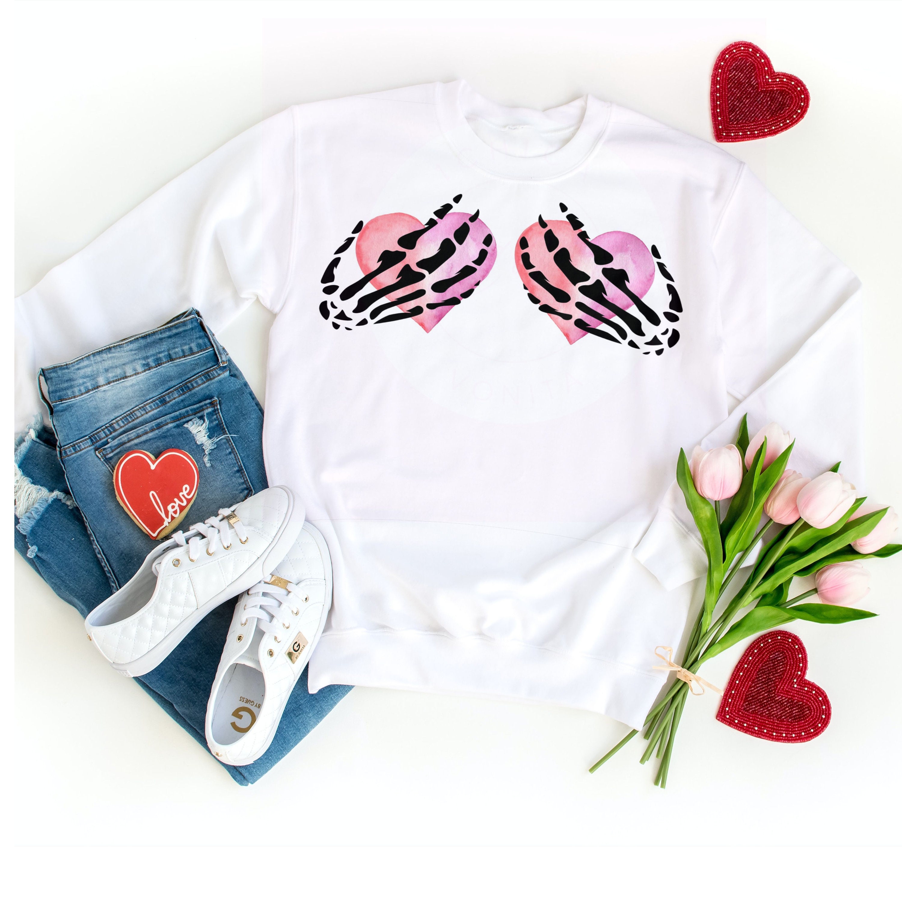 Pink Watercolor Skeleton Boob Hands PNG, Skeleton Hands Sublimation ...