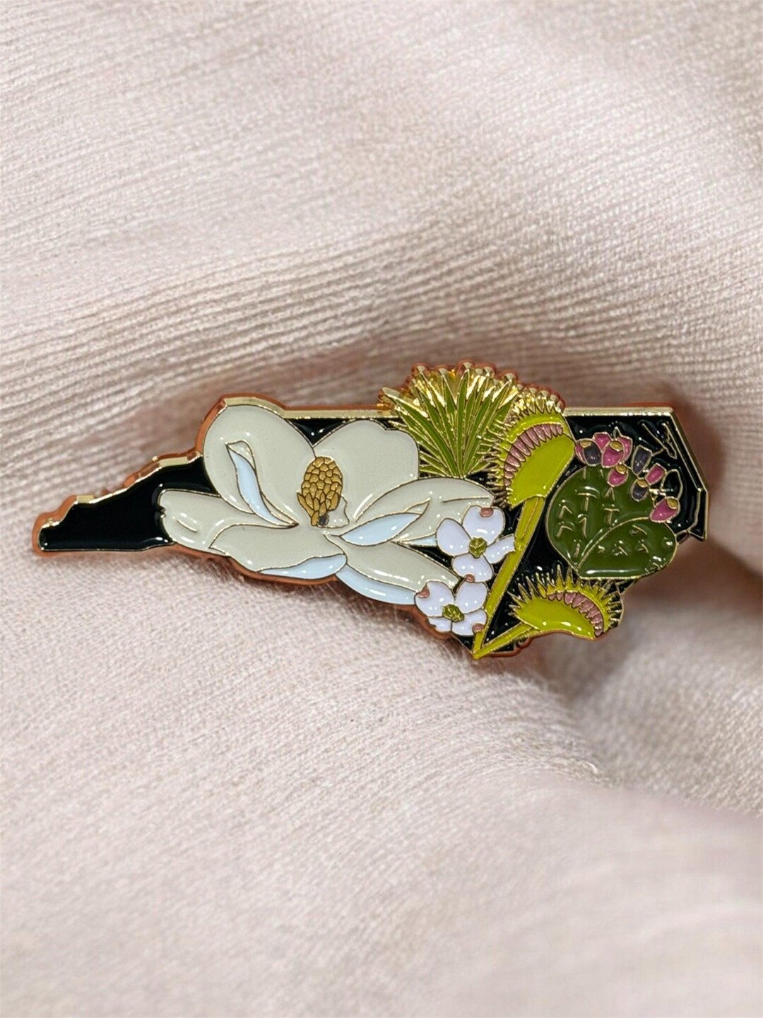 NC State Native Plants Enamel Pin - Etsy