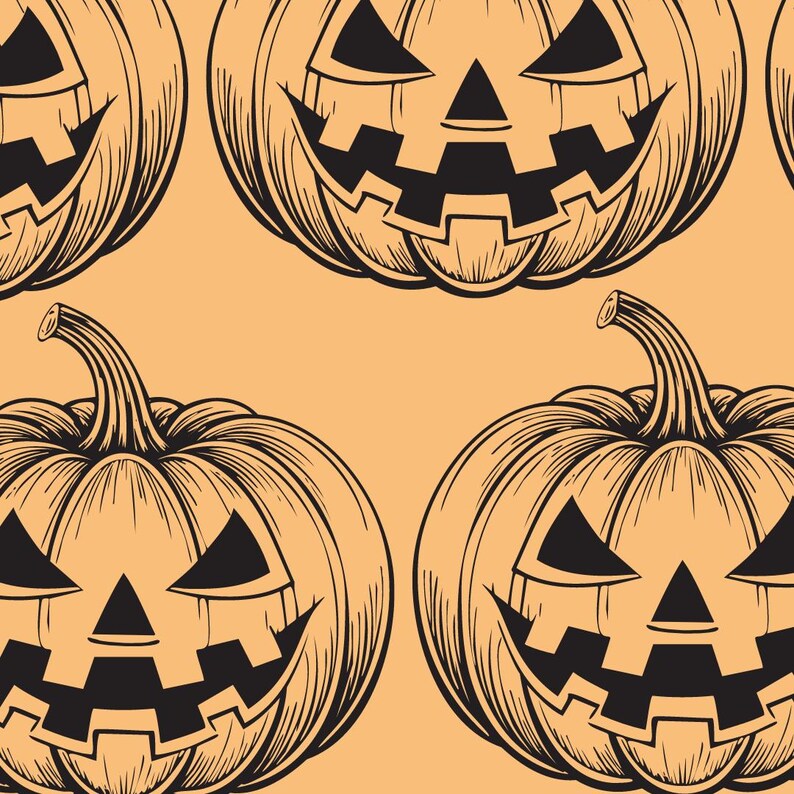 Spooky Halloween Jack-o'-lantern SVG | Pumpkin Carving Face Design ...