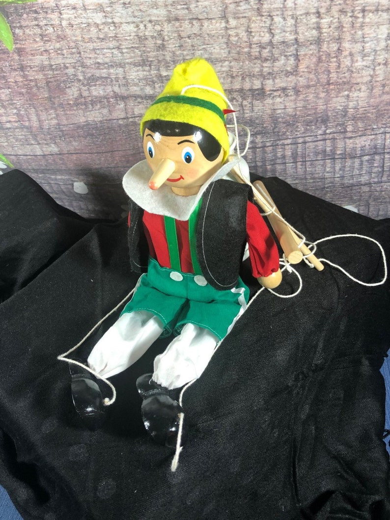 Pinocchio String Puppet Made of Felt and Wood | Etsy