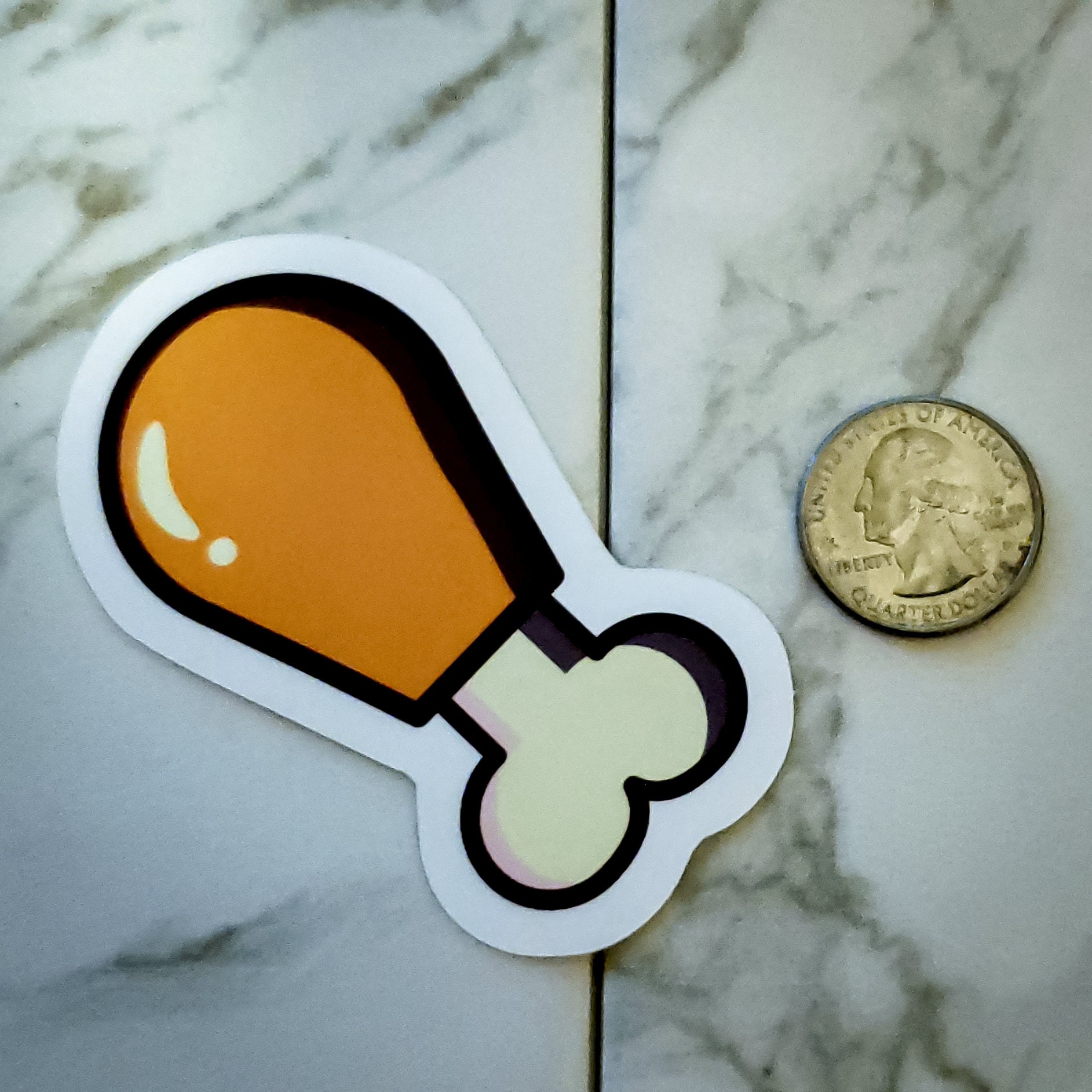 Cute Drumstick Sticker Food Art great for Hydro Flasks, Laptops ...