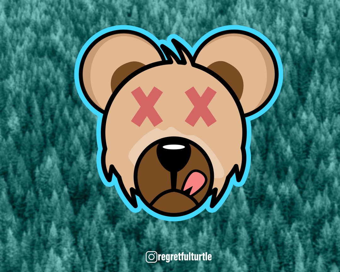 Trippy Bear Sticker| Vinyl | Die-cut | Fun Sticker | Water Bottle ...