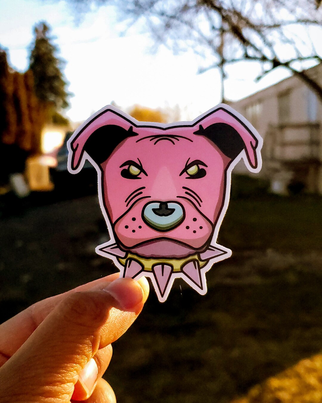 Pink Pitbull Lover Sticker| Dog Art |great for Hydro Flasks, Laptops ...