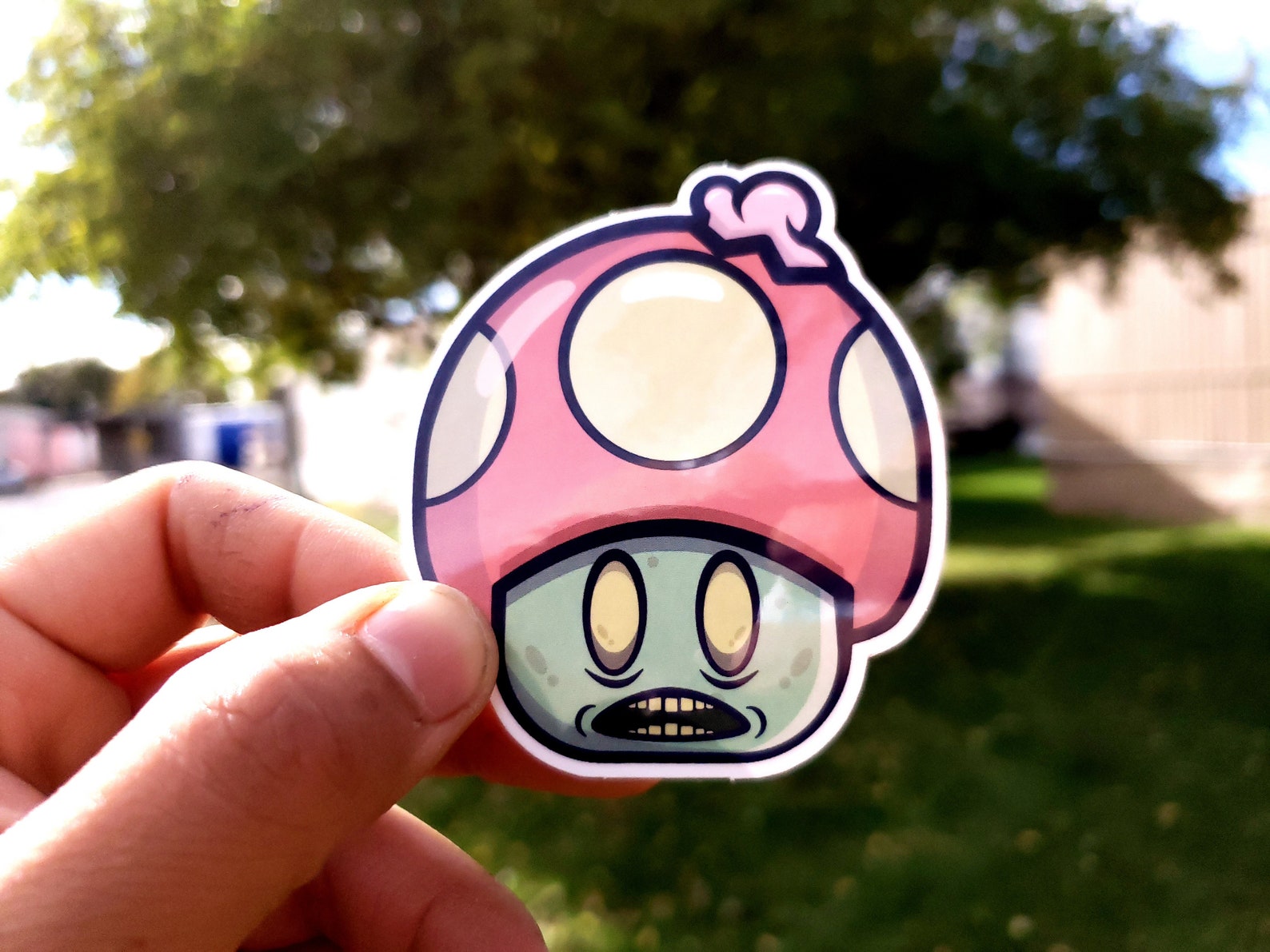 Mario Mushroom Sticker Zombie | Glossy Vinyl | Laptop Decal | Planner ...
