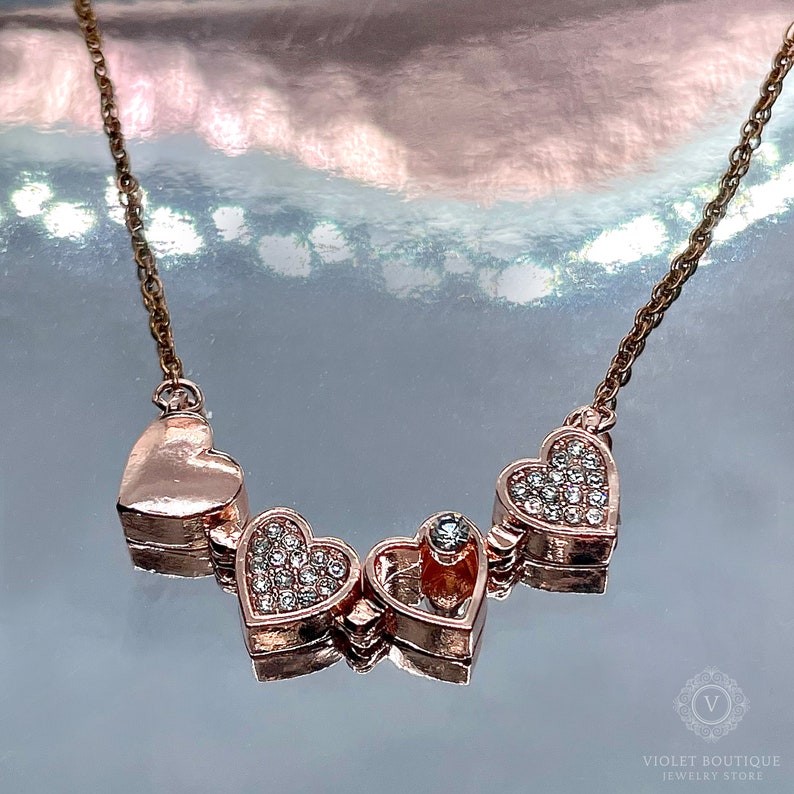 Heart Magnetic Pendant Necklace for Women Chain Jewel 4 Leaf - Etsy