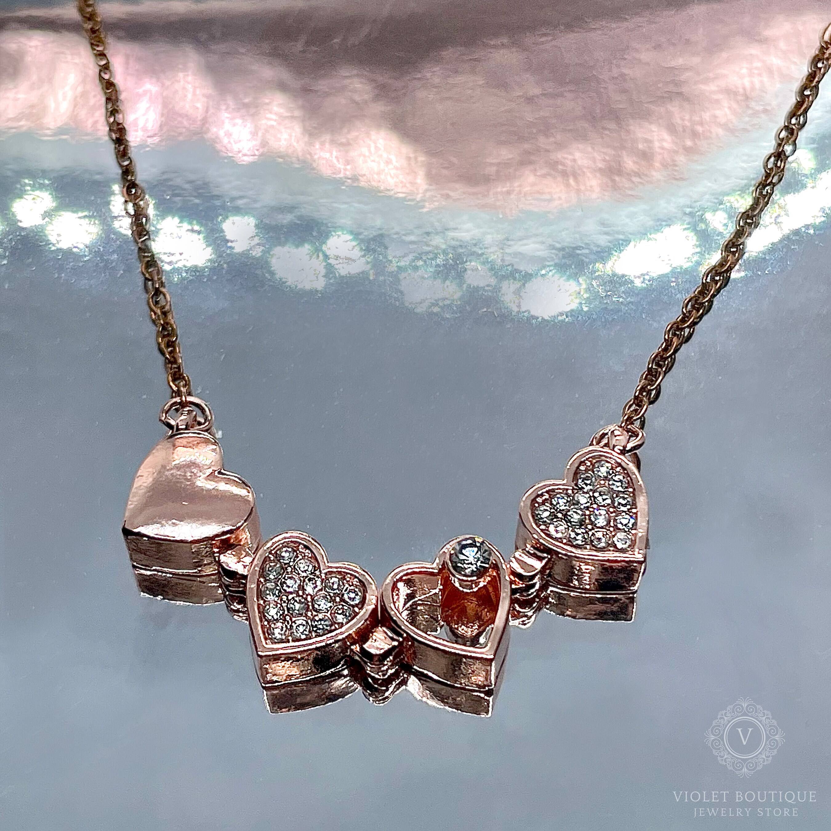 Heart Magnetic Pendant Necklace for Women Chain Jewel 4 Leaf - Etsy