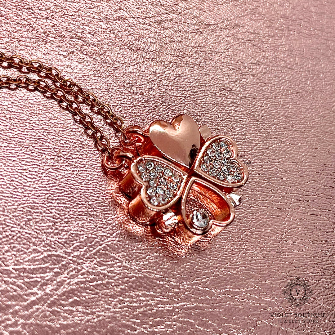 Heart Magnetic Pendant Necklace for Women Chain Jewel 4 Leaf - Etsy