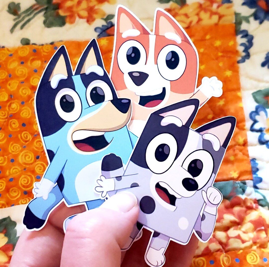 Bluey Chibi Inspired Handmade Stickers Bluey & Bingo - Etsy