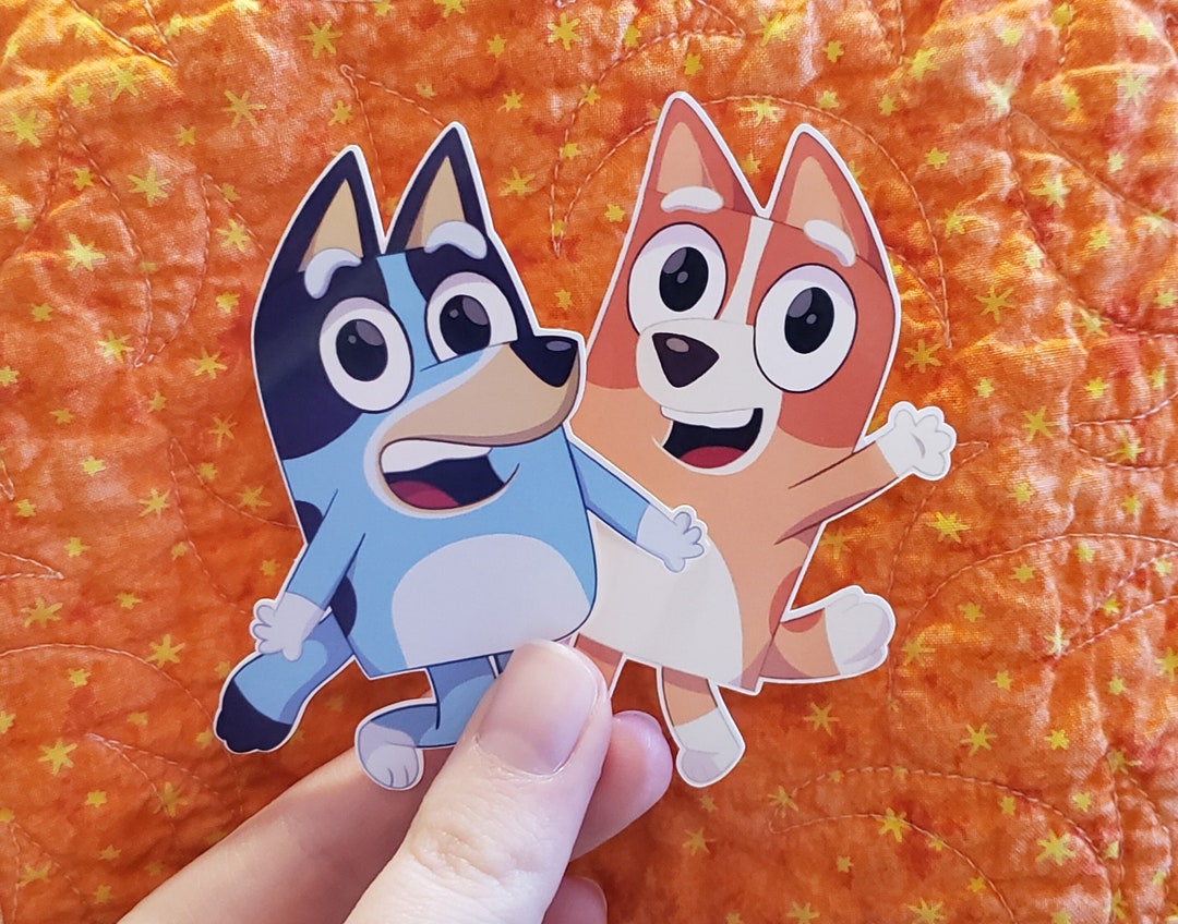 Bluey Chibi Inspired Handmade Stickers Bluey & Bingo - Etsy