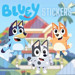 Bluey Chibi Inspired Handmade Stickers Bluey & Bingo - Etsy