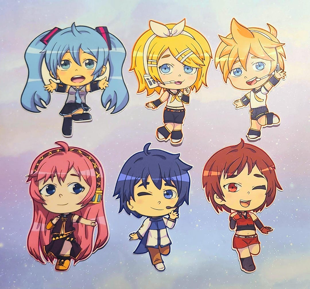 Vocaloid Chibi Handmade Stickers- Hatsune Miku, Rin Kagamine, Len ...