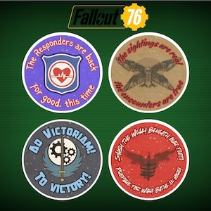 Fallout Faction Inspired Handmade Buttons- Fallout 1/2, 3, New Vegas, 4 ...