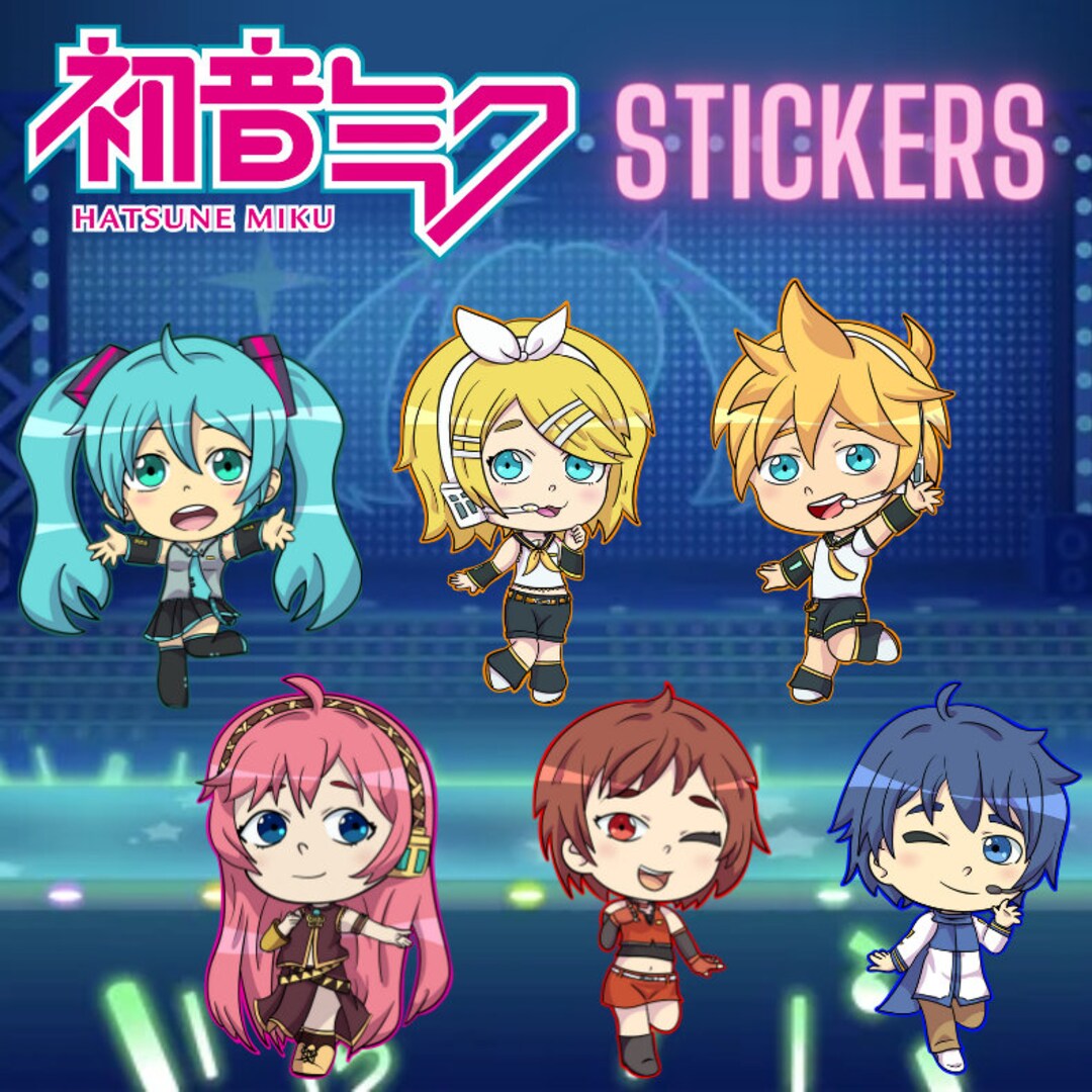 Vocaloid Chibi Handmade Stickers Hatsune Miku, Rin Kagamine, Len ...