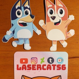 Bluey Chibi Inspired Handmade Stickers Bluey & Bingo - Etsy