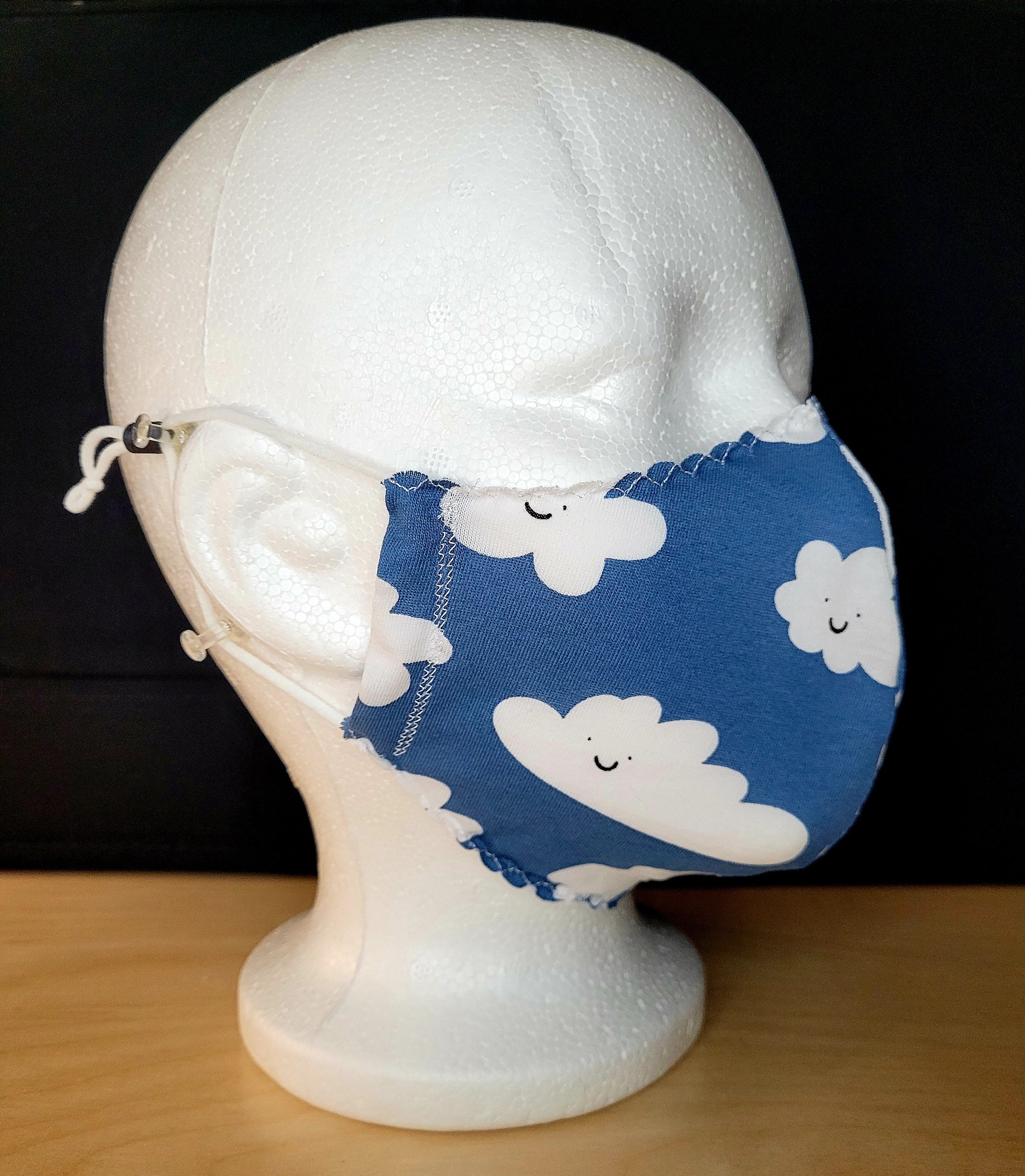 Happy Clouds single layer face mask breathable one-layer | Etsy