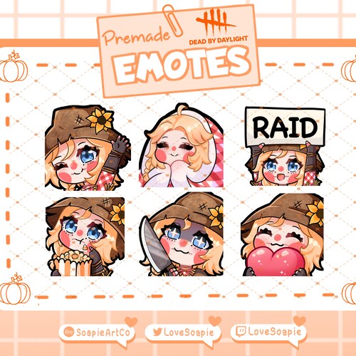 Twitch Emotes Dead by Daylight Huntress Dbd Discord - Etsy