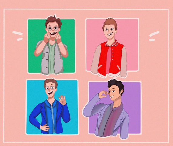 The Try Guys Sticker Set youtuber Art | Etsy