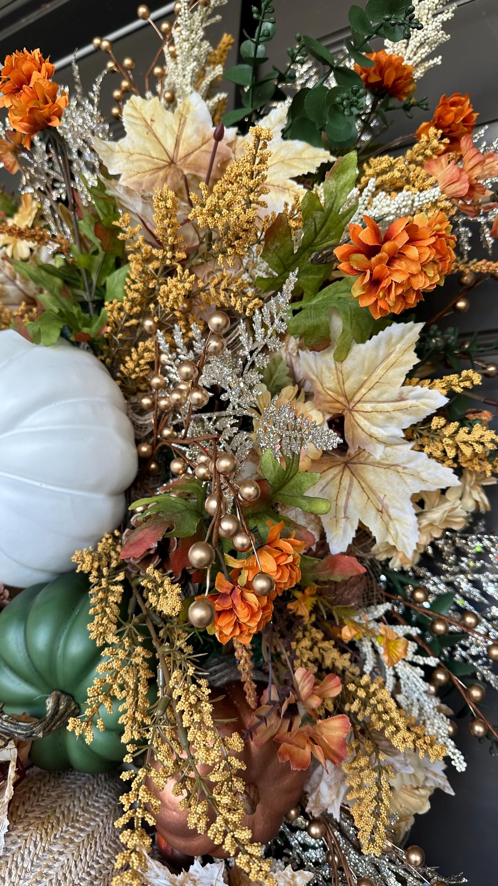 Elegant Autumn Swag Wreath - Etsy